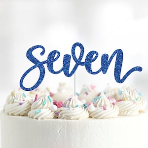 7 Cake Topper, Seven Cake Topper, Age Cake Topper, Number Cake Topper ...