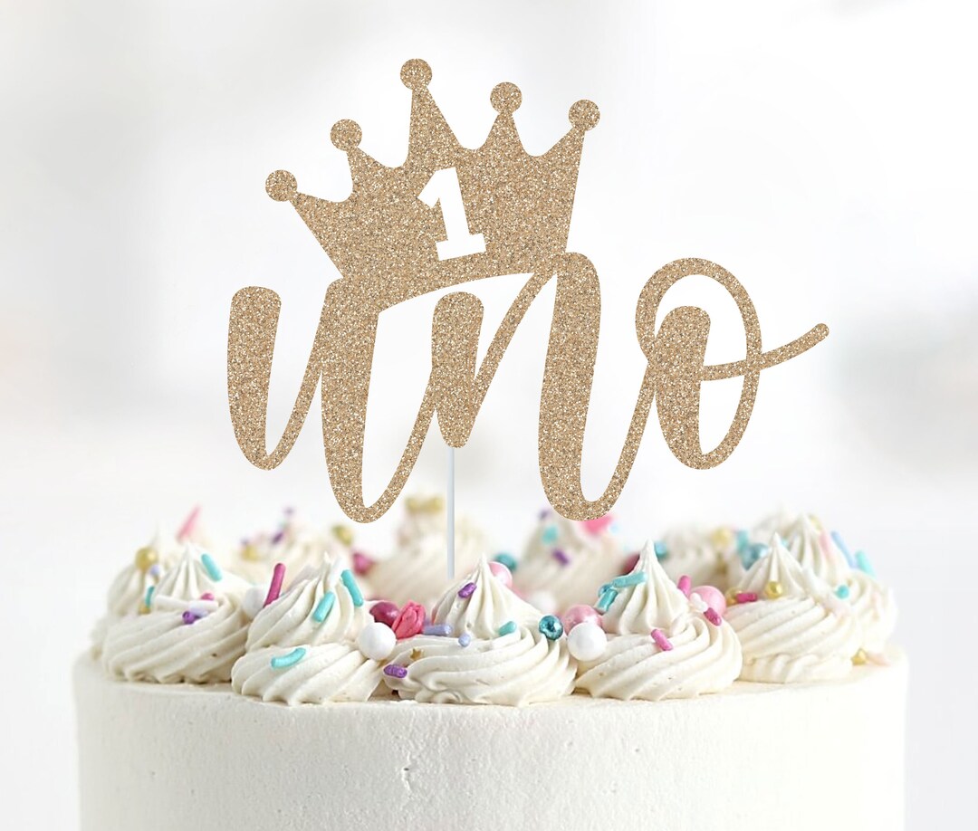 Uno Cake Topper Crown Cake Topper One Cake Topper 1st - Etsy