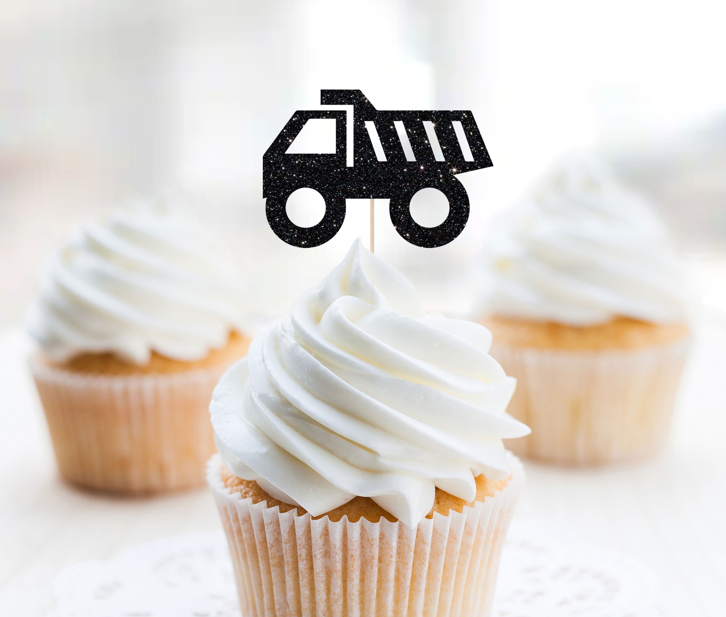 Dump Truck Cupcake Topper, Construction Vehicles, Recycle Truck ...