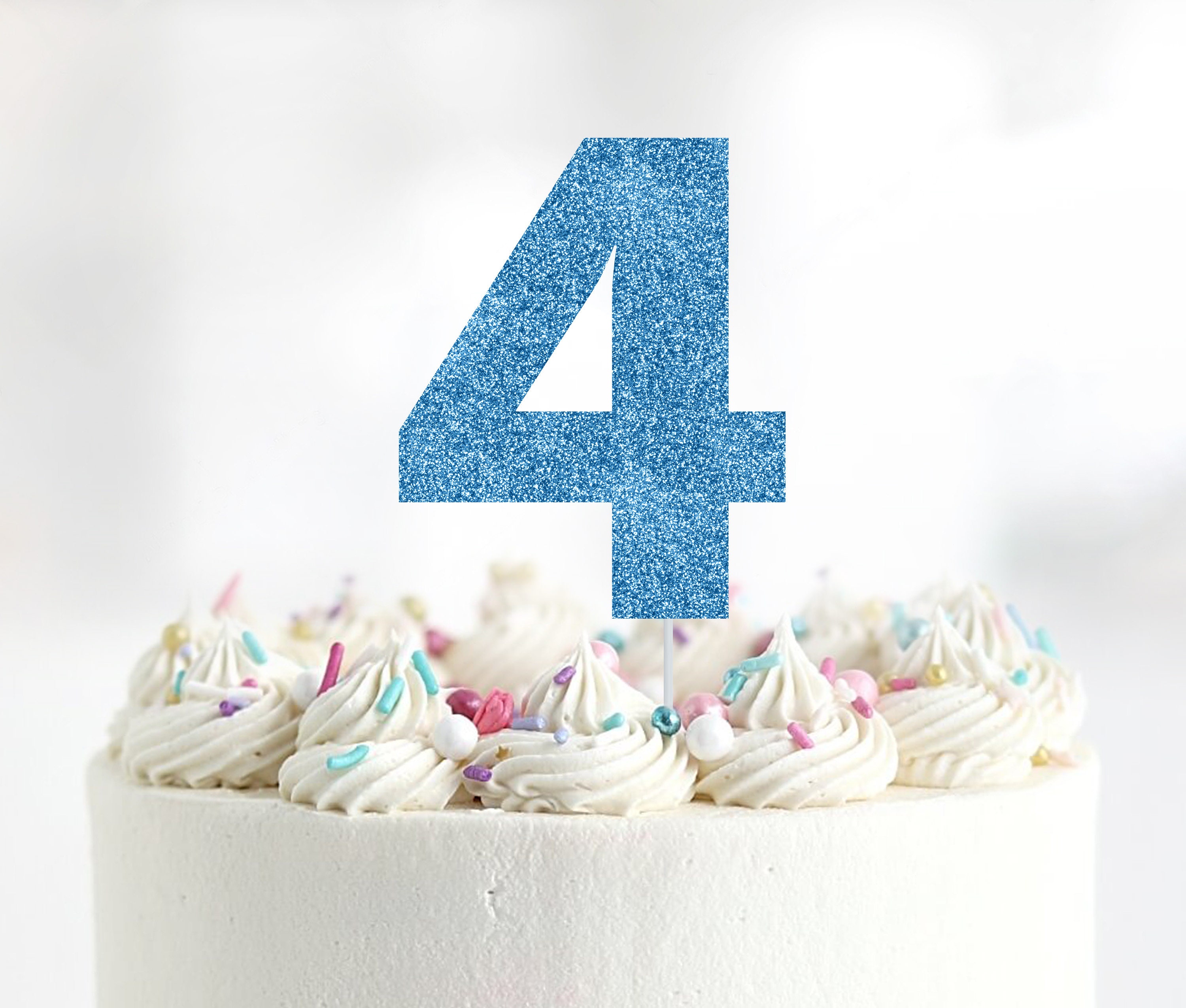 4 Cake Topper Four Cake Topper Age Cake Topper Number Cake | Etsy
