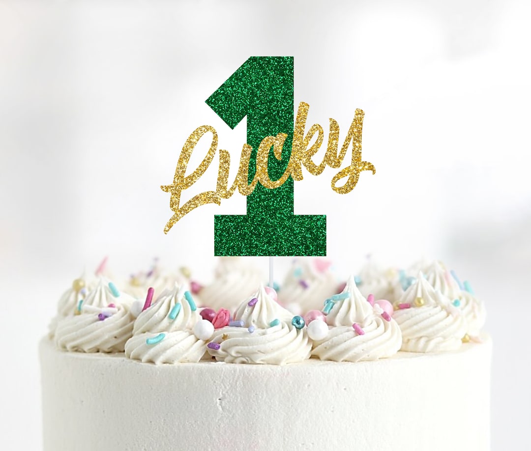 Lucky One Cake Topper, Shamrock Cake Topper, First Birthday Cake Topper ...