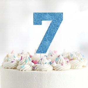 7 Cake Topper, Seven Cake Topper, Age Cake Topper, Number Cake Topper ...