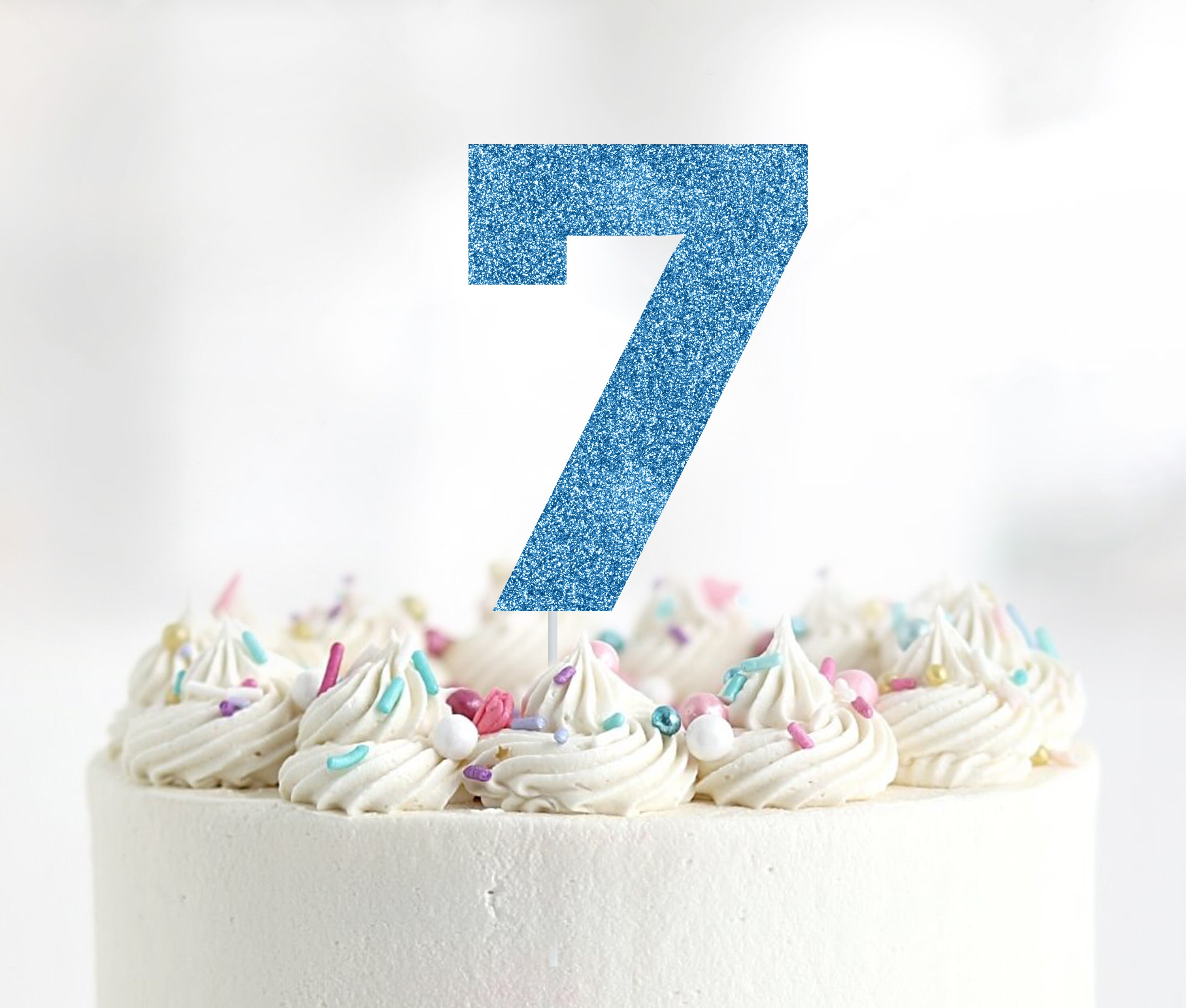 7 Cake Topper Seven Cake Topper Age Cake Topper Number Cake | Etsy