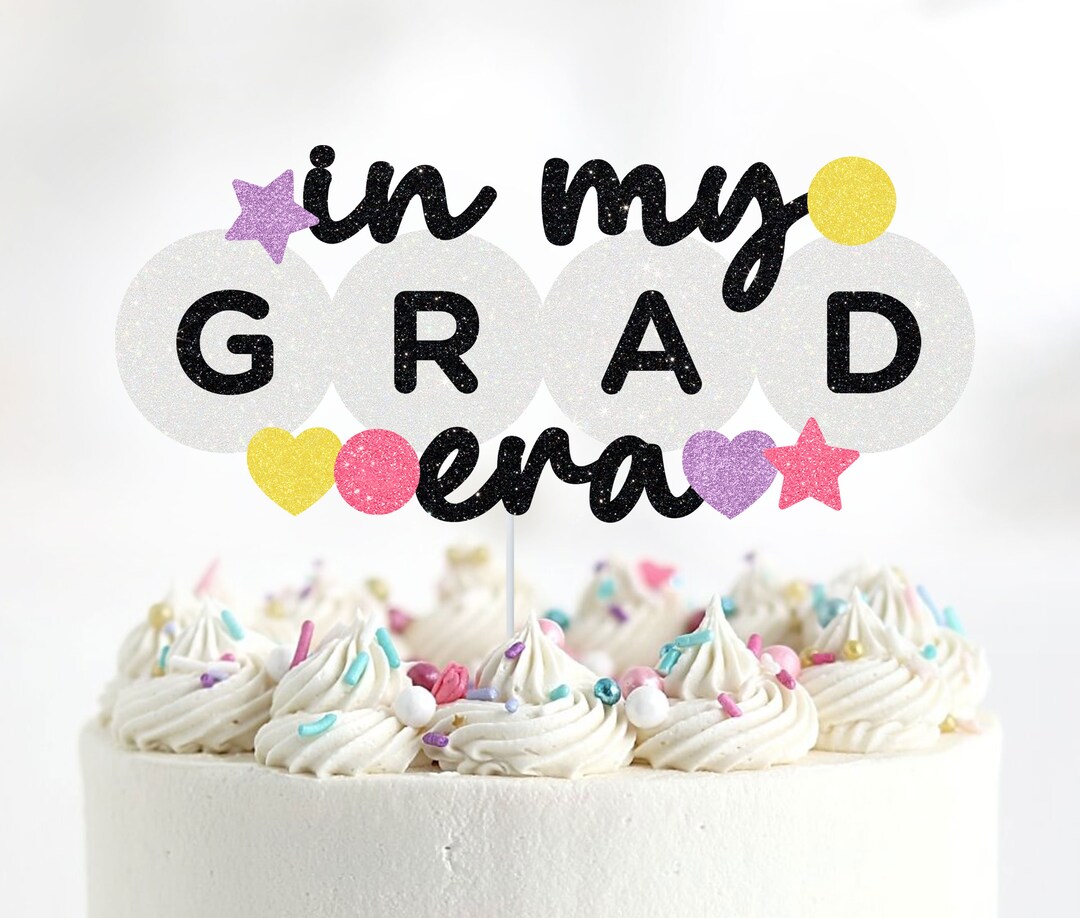 In My Grad Era Cake Topper, Friendship Bracelet Graduation Cake Topper ...