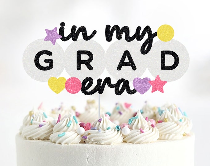In My Grad Era Cake Topper, Friendship Bracelet Graduation Cake Topper ...