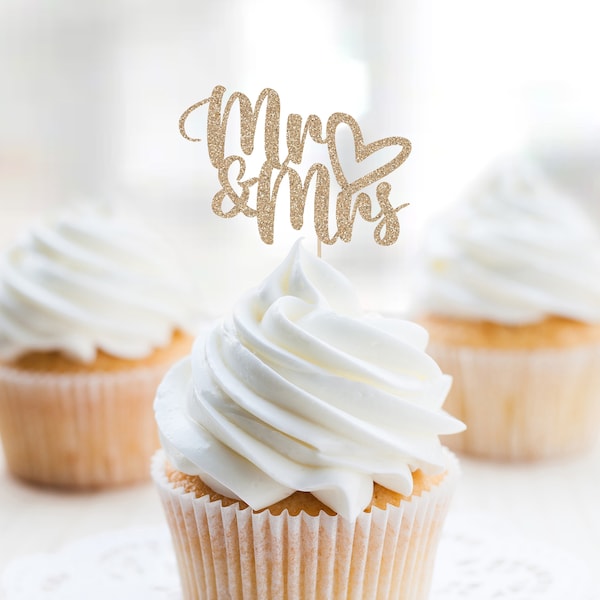 Wedding Cupcake Topper - Etsy