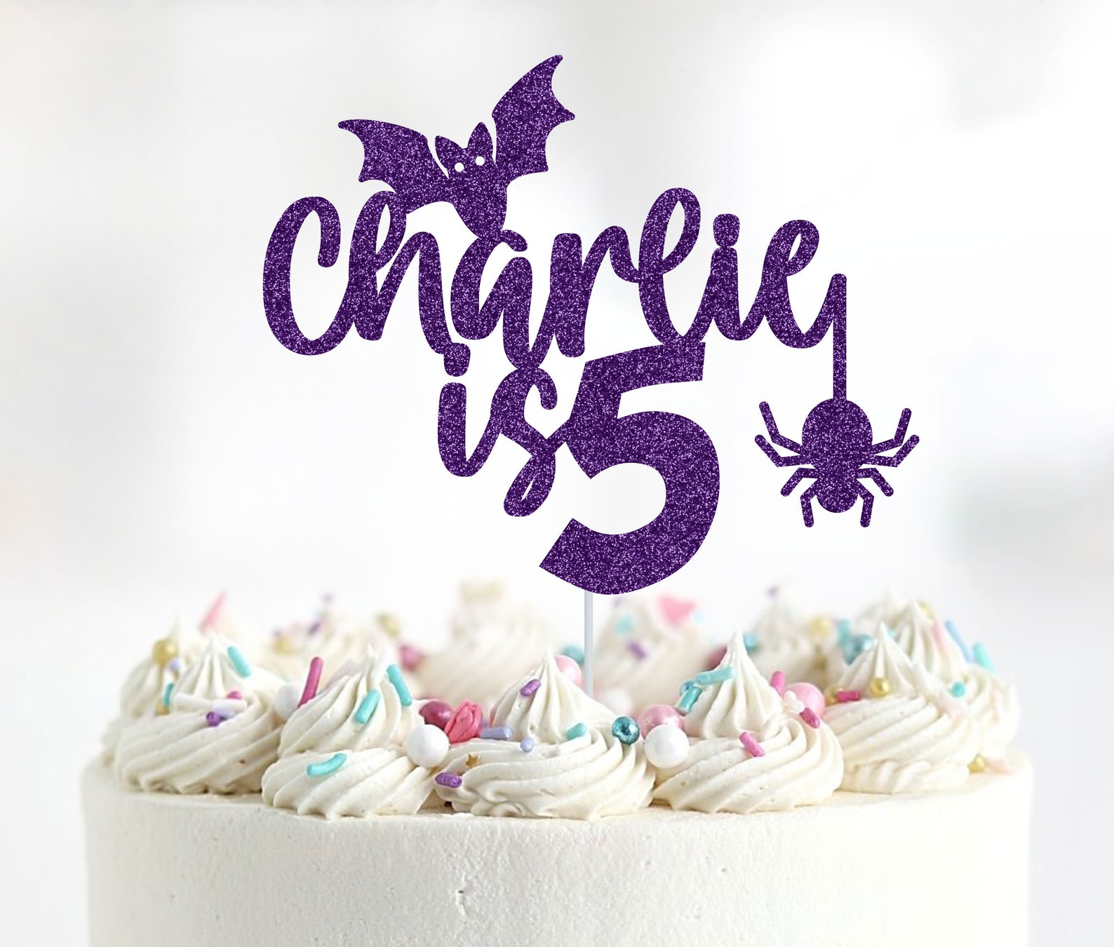 Halloween Birthday Cake Topper, Personalized Halloween Cake Topper ...