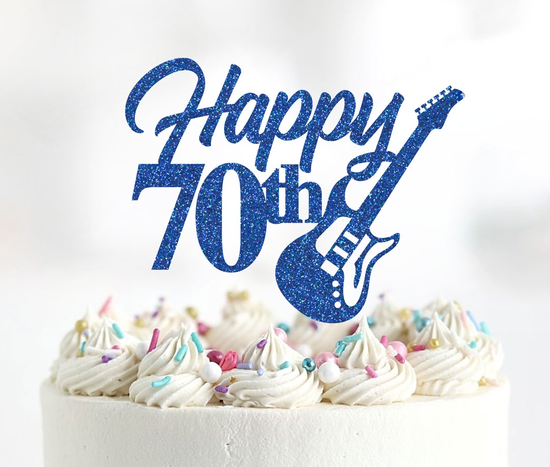 Any Age Guitar Cake Topper, Music Cake Topper, Electric Guitar Birthday ...