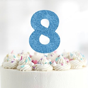 8 Cake Topper, Eight Cake Topper, Age Cake Topper, Number Cake Topper ...
