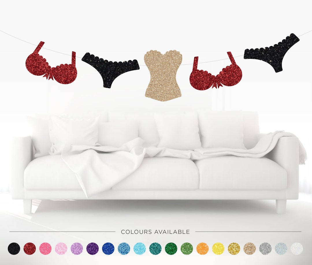 Lingerie Banner, Bachelorette Banner, Bra and Panties Banner, 21st ...