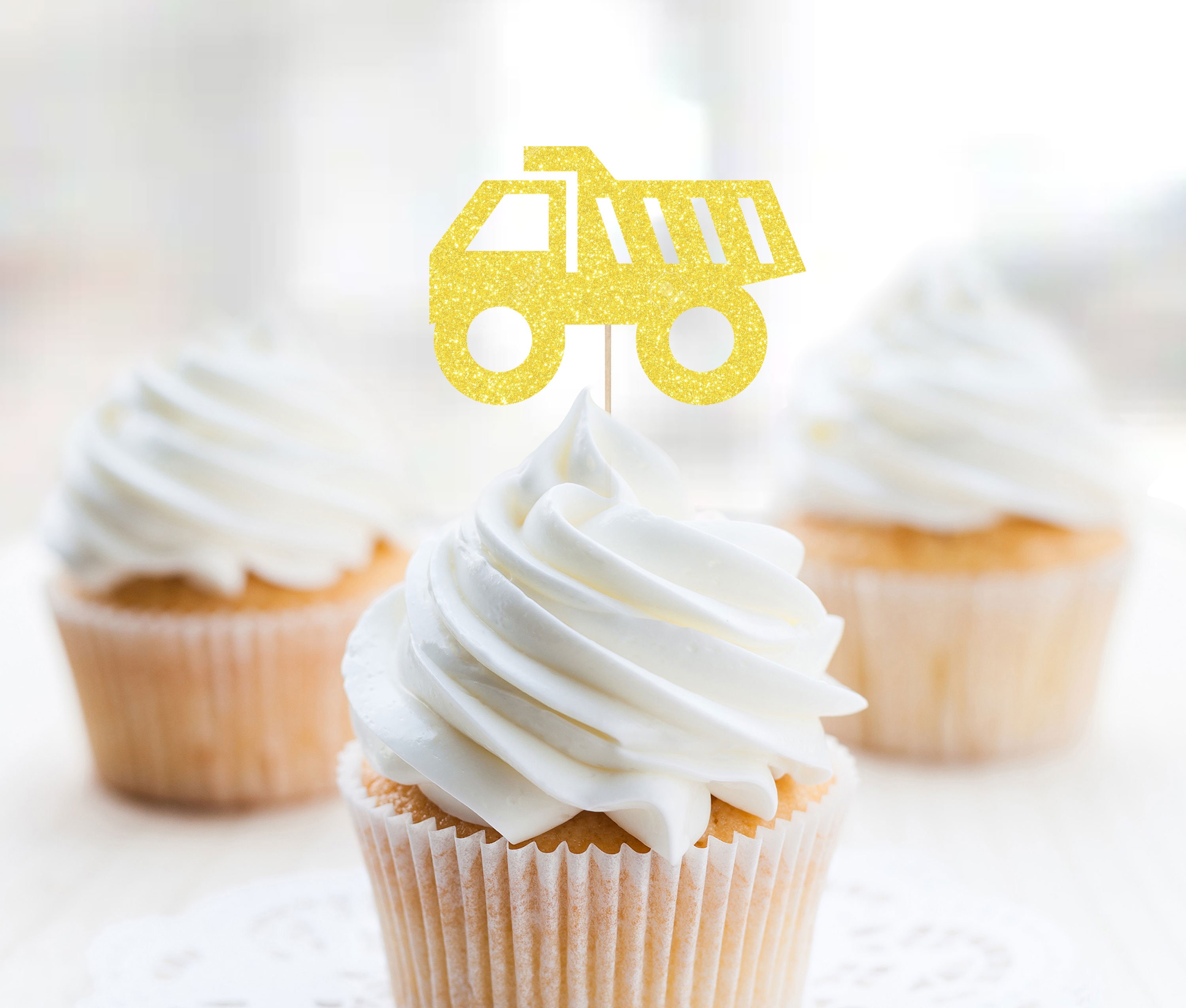 Dump Truck Cupcake Topper, Construction Vehicles, Recycle Truck ...