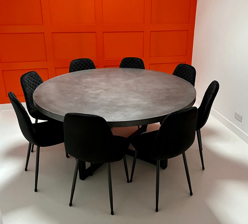 Round Concrete Dining Table - Etsy