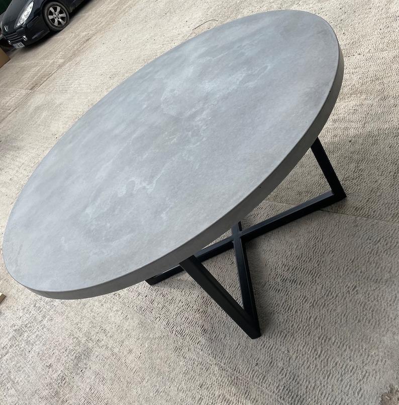 Round Concrete Dining Table - Etsy