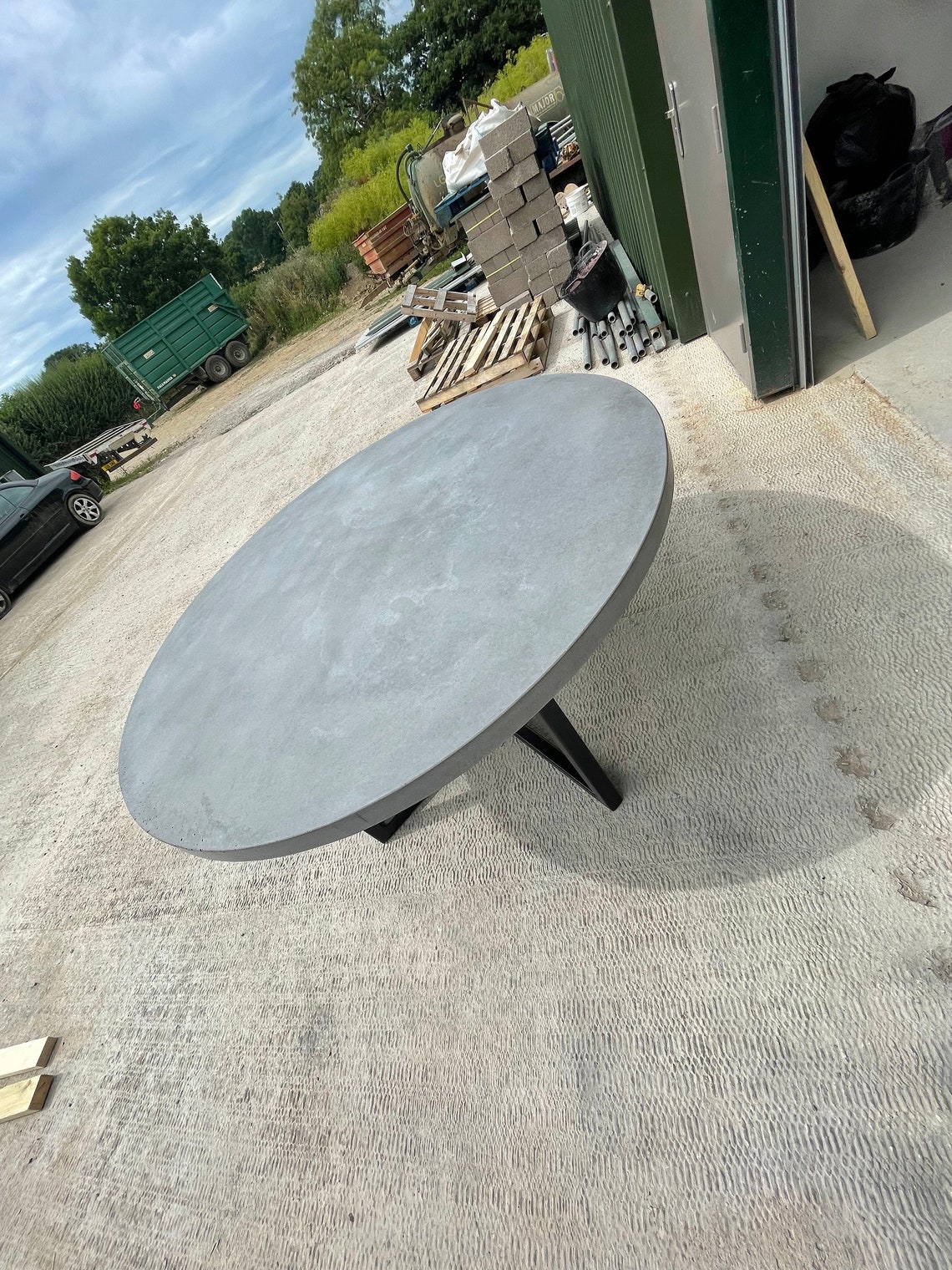 Round Concrete Dining Table - Etsy