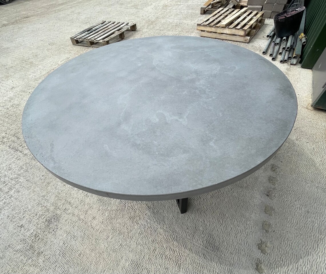 Round Concrete Dining Table - Etsy