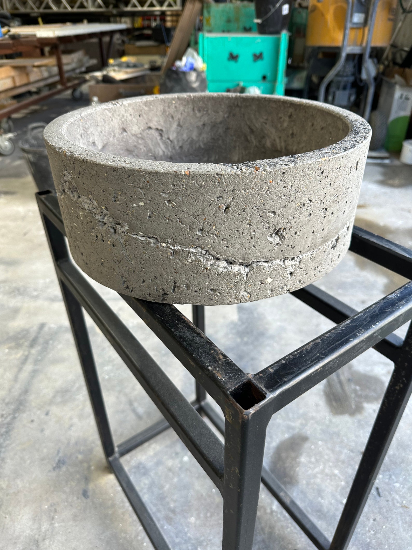 Round Rustic Raw Concrete Bathroom Sink – Handmade Modern Basin - Etsy