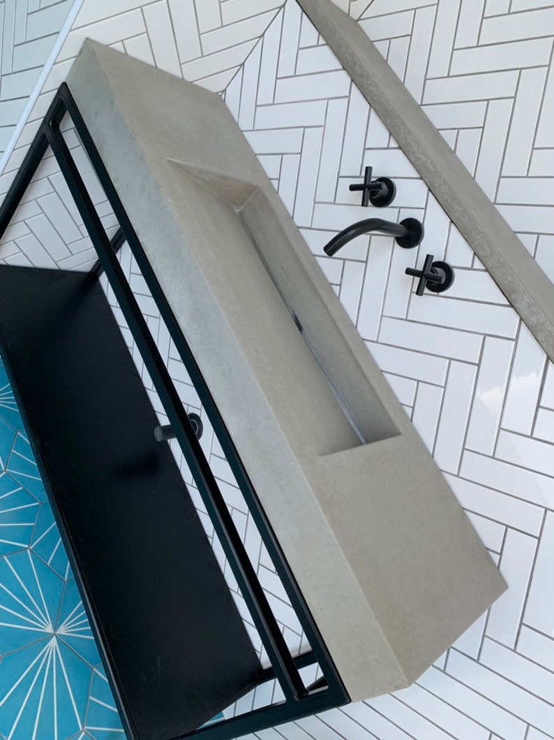 Commercial Restroom Concrete Ramp Sink At Plate Barrel Concrete