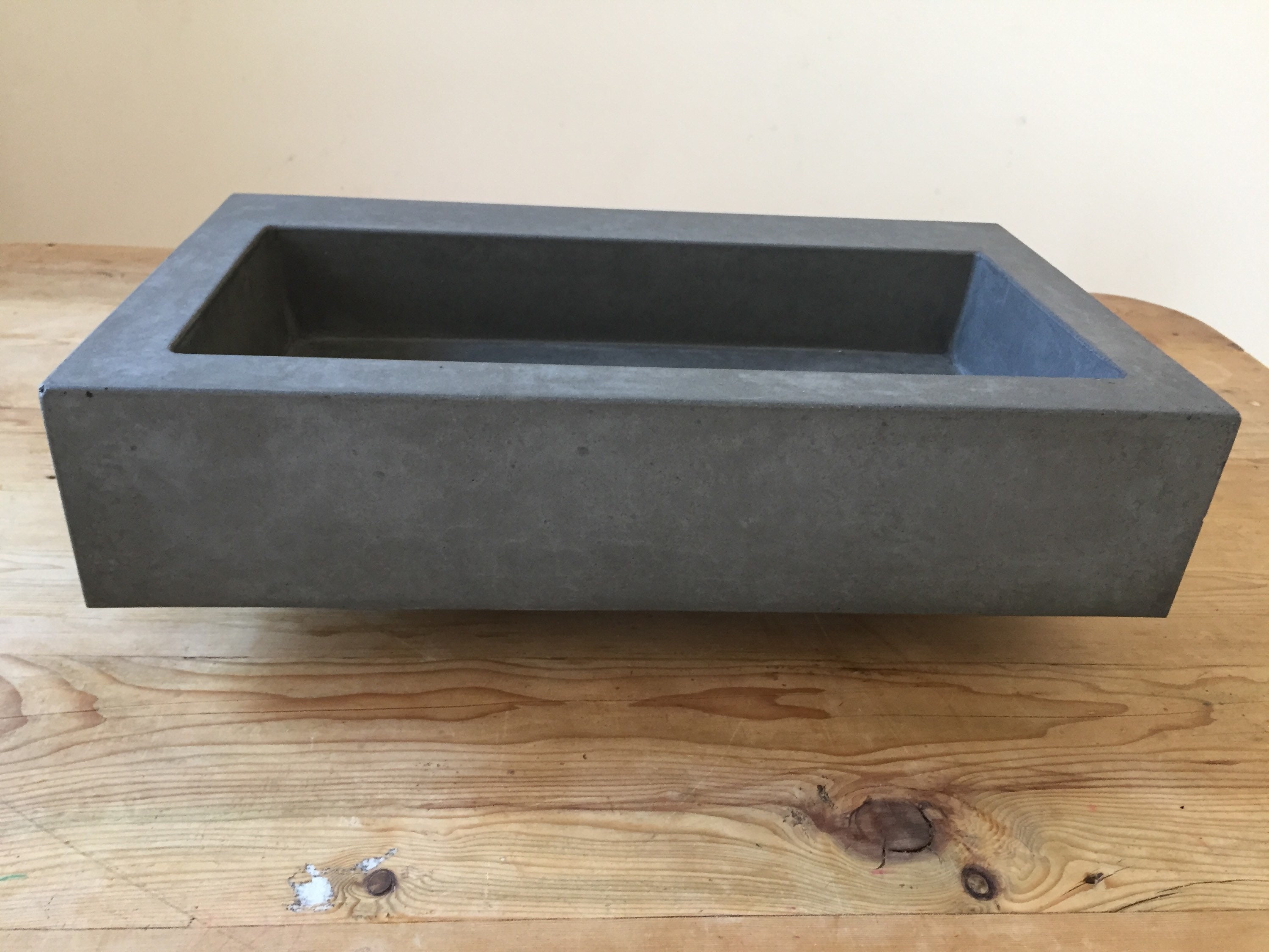 Small bathroom concrete sink