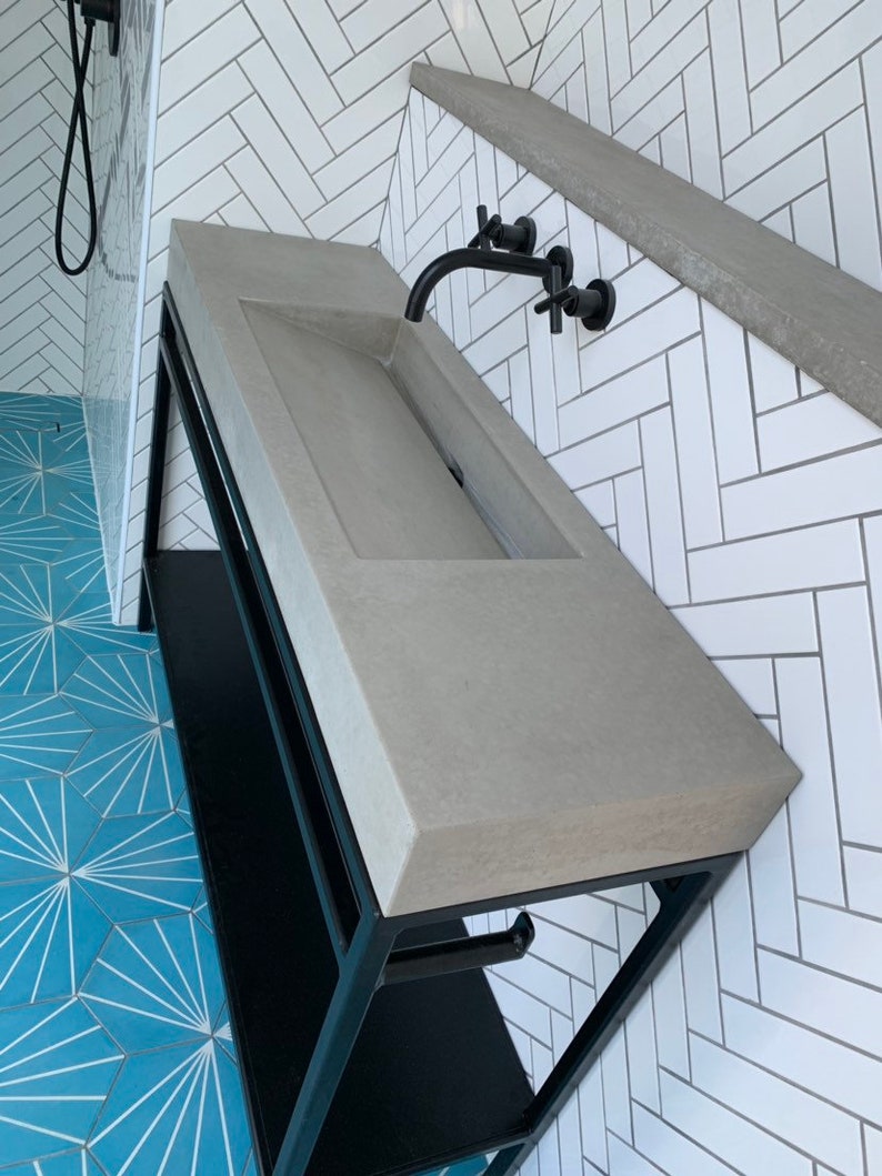 Concrete Bathroom Sink & Frame - Etsy