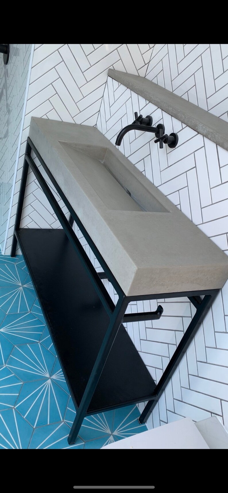 Concrete Bathroom Sink & Frame - Etsy