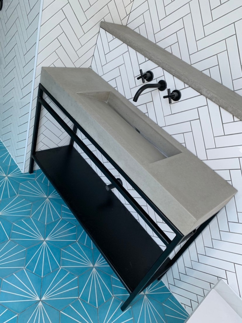 Concrete Bathroom Sink & Frame - Etsy