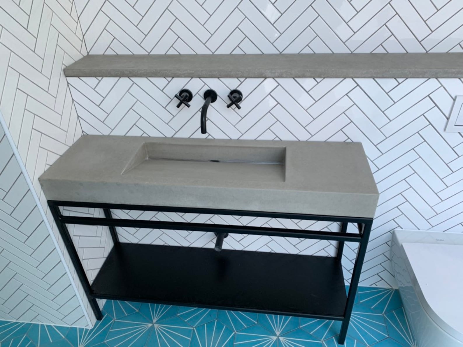 Concrete Bathroom Sink & Frame - Etsy