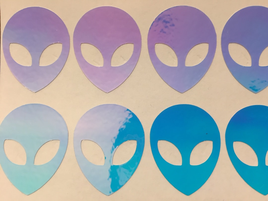 Alien Head Stickers / Roswell Alien / Alien Gift Wrap / Space Stickers ...