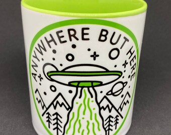 UFO Alien Head Coffee Mug Thanks for Believing in Me - Etsy