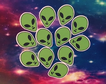 Alien Head Stickers - Etsy