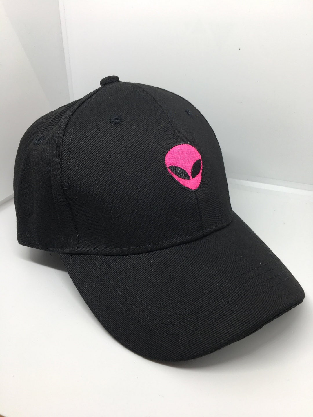 Rosewell Alien Baseball Hat, Hand Painted Patch, Pink Embroidery, Alien ...