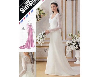 Long Train Wedding Dress Pattern - Etsy