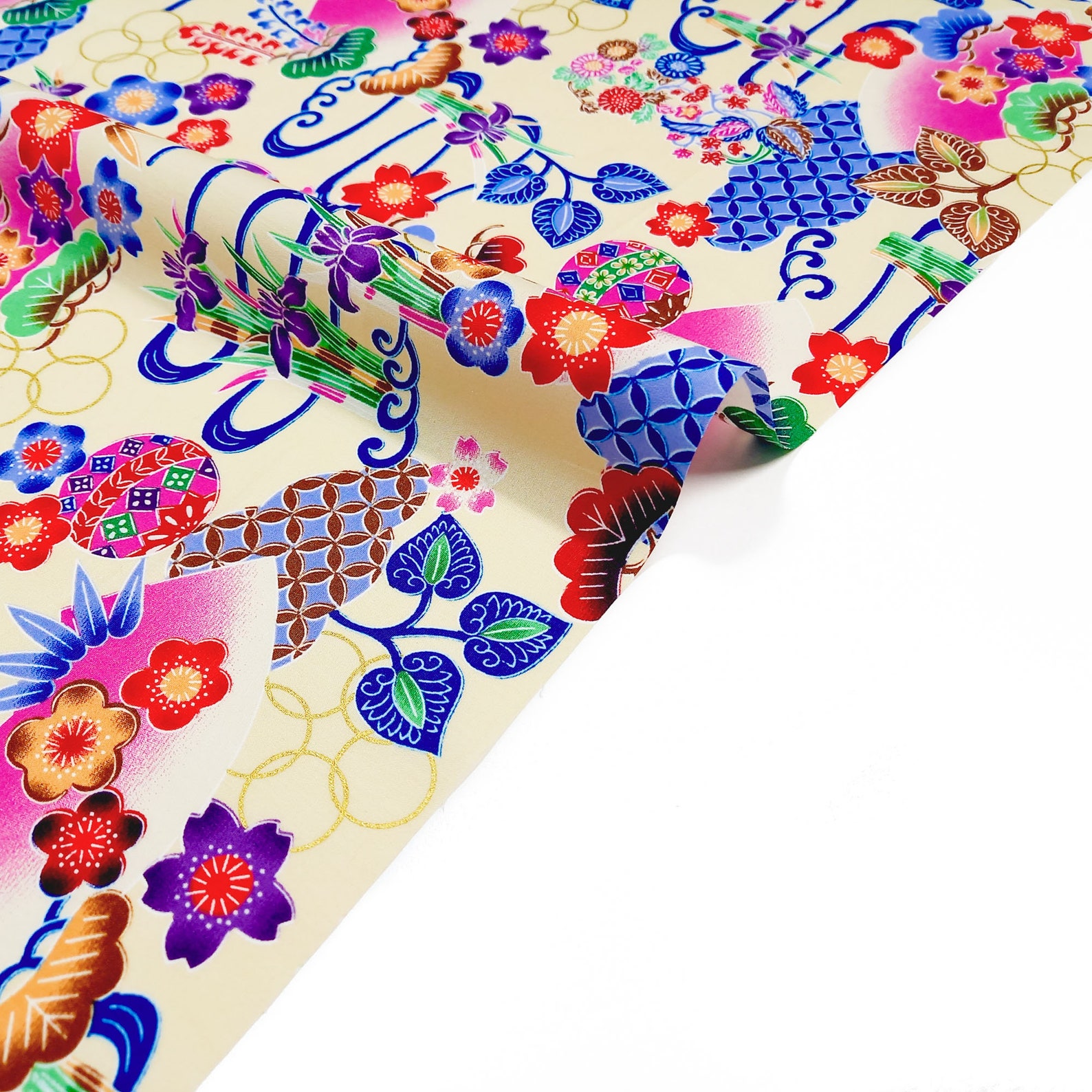 Japanese Fabric Flower Temari Okinawa Bingata - Etsy