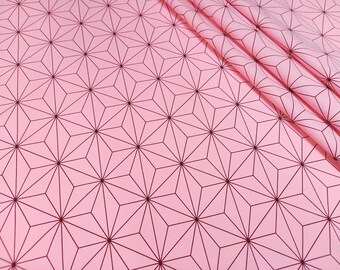 Japanese Garden on Pink Fabric Gueth Japanese Garden Pink by Juditgueth ...