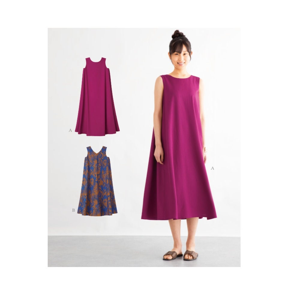 Women's Dress Pattern Sleeveless Dress Long Loose Dress - Etsy