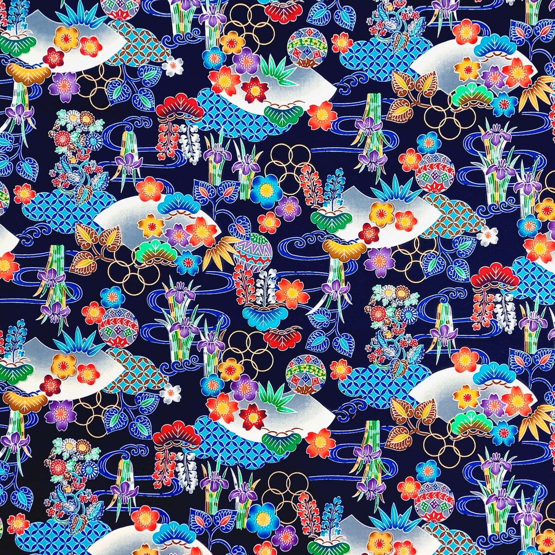 Japanese Fabric Flower Temari Okinawa Bingata - Etsy
