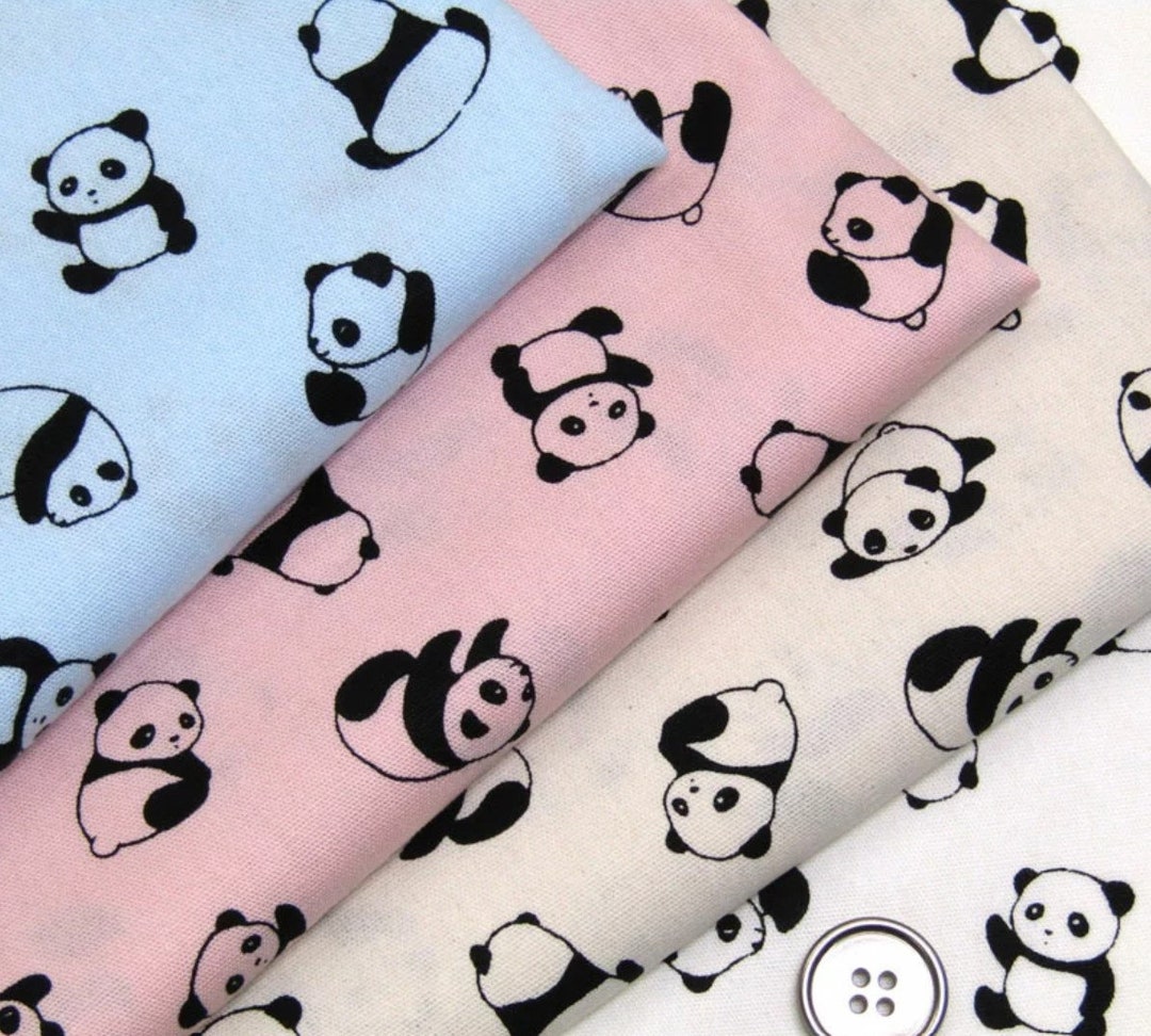 Fabric by the Yard Kid's Fabric Panda Pattern Fabric - Etsy