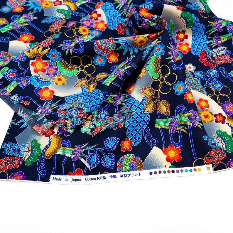 Japanese Fabric Flower Temari Okinawa Bingata - Etsy