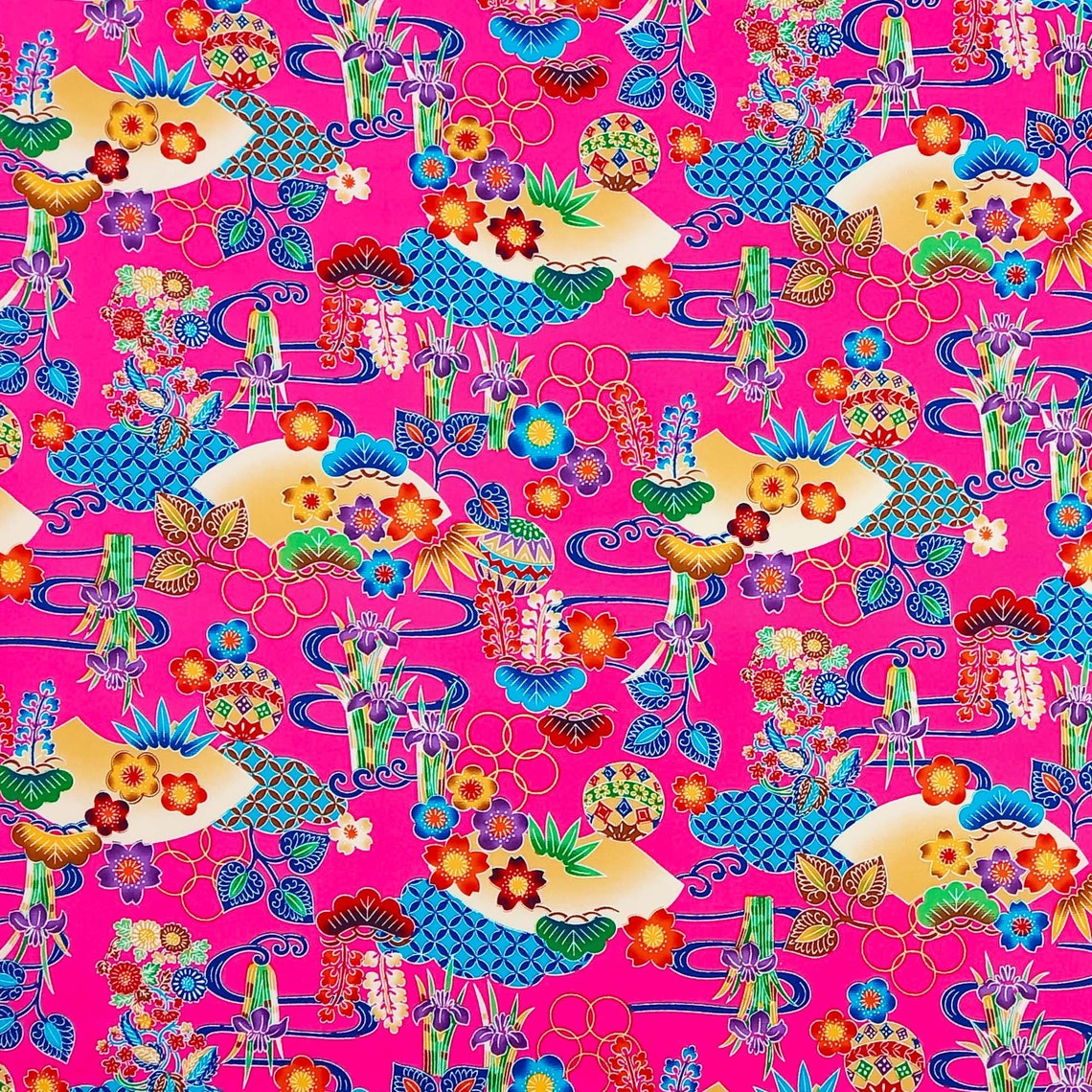 Japanese Fabric Flower Temari Okinawa Bingata - Etsy