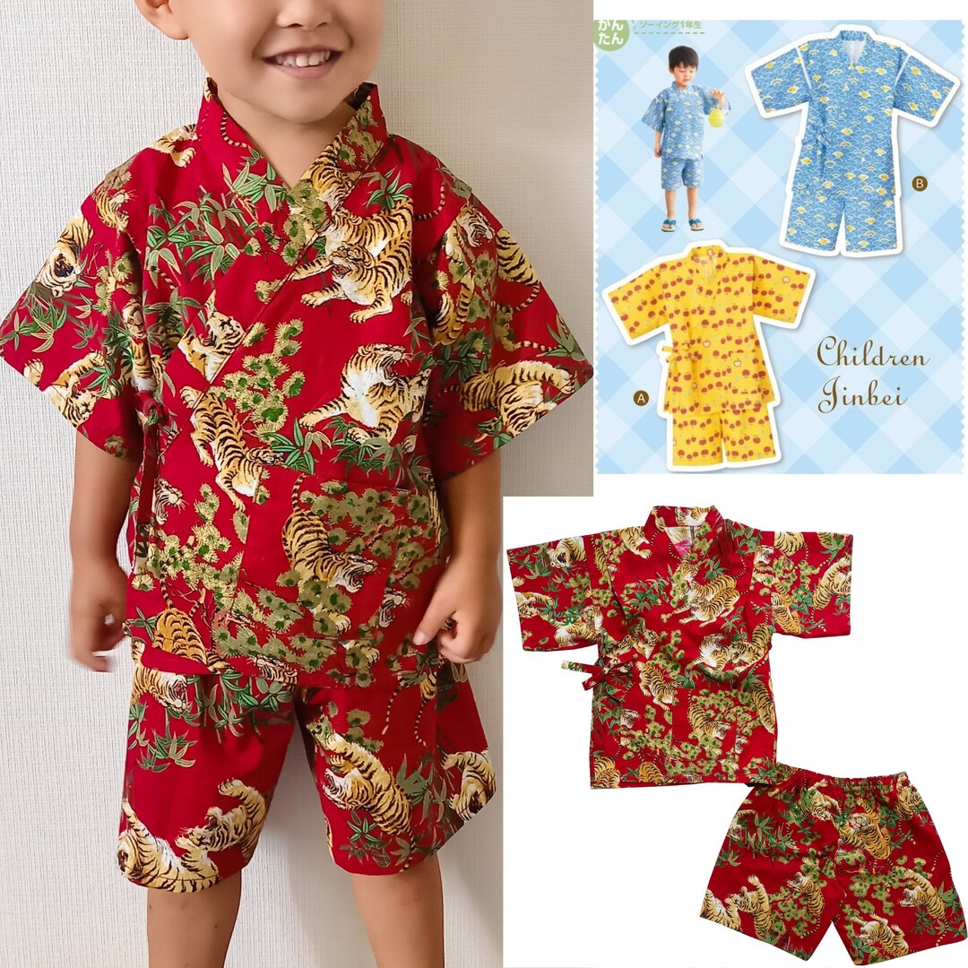 Sewing Pattern Beginner Jinbei Kids, Kimono Shirt, Bermuda Kids - Etsy