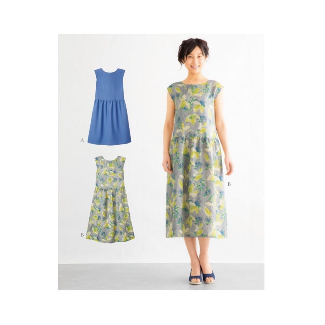 Women's Dress Pattern, Short Sleeve Dress, Beginner Sewing Pattern, Low ...