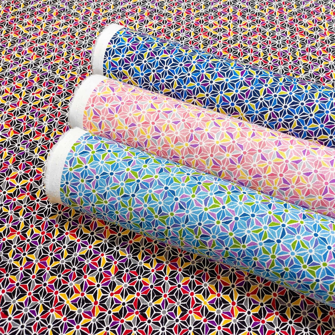 Japanese Pattern Fabric Geometric Pattern Fabric Dobby Fabric Asanoha ...