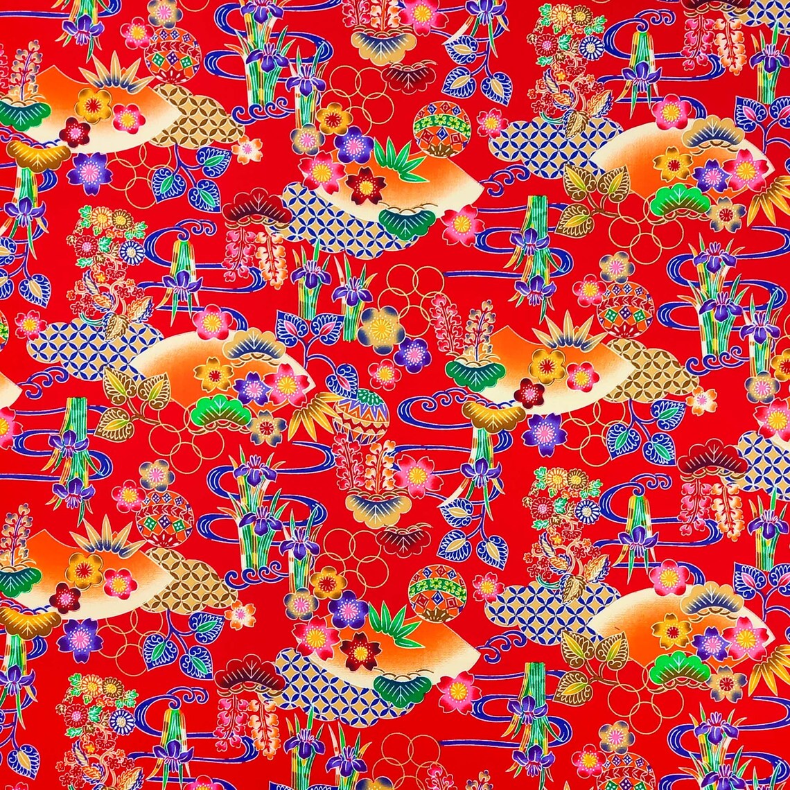 Japanese Fabric Flower Temari Okinawa Bingata - Etsy