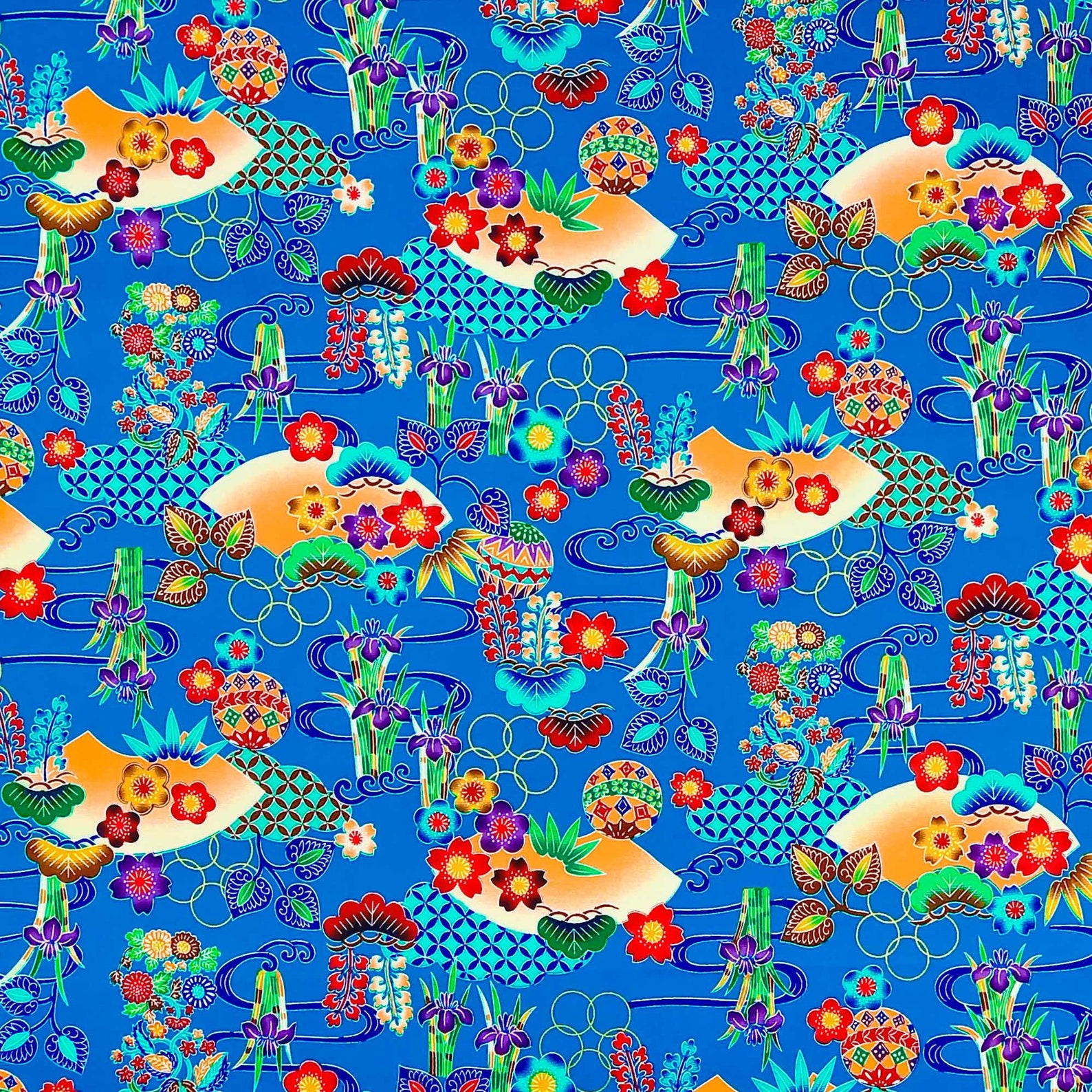 Japanese Fabric Flower Temari Okinawa Bingata - Etsy