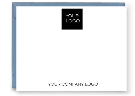 Custom Logo Note Card Set Personalized Stationery With Logo - Etsy
