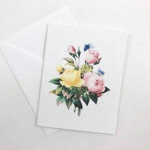 10 Pack Floral Folded Note Cards With Envelopes, Floral Blank Note Card ...