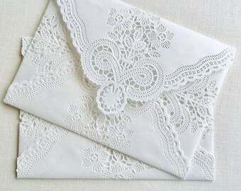 Doily Lace Envelopes | Etsy