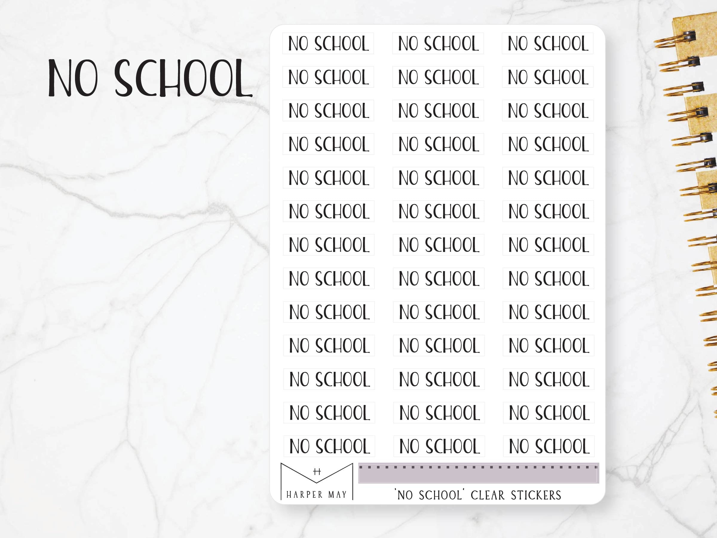 No School Stickers No School Planner Stickers No School | Etsy