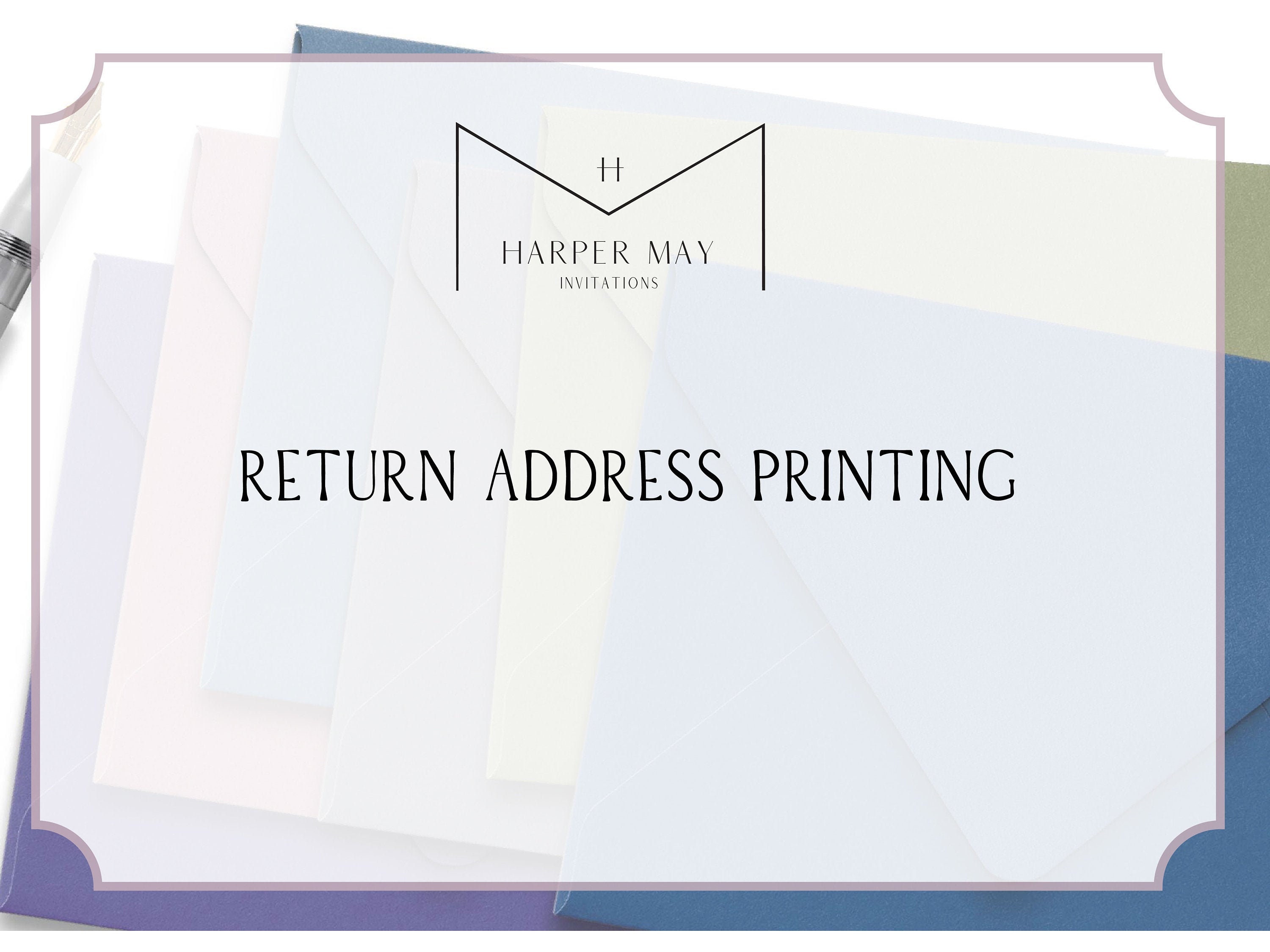Custom envelopes Return Address Printing Personalized | Etsy