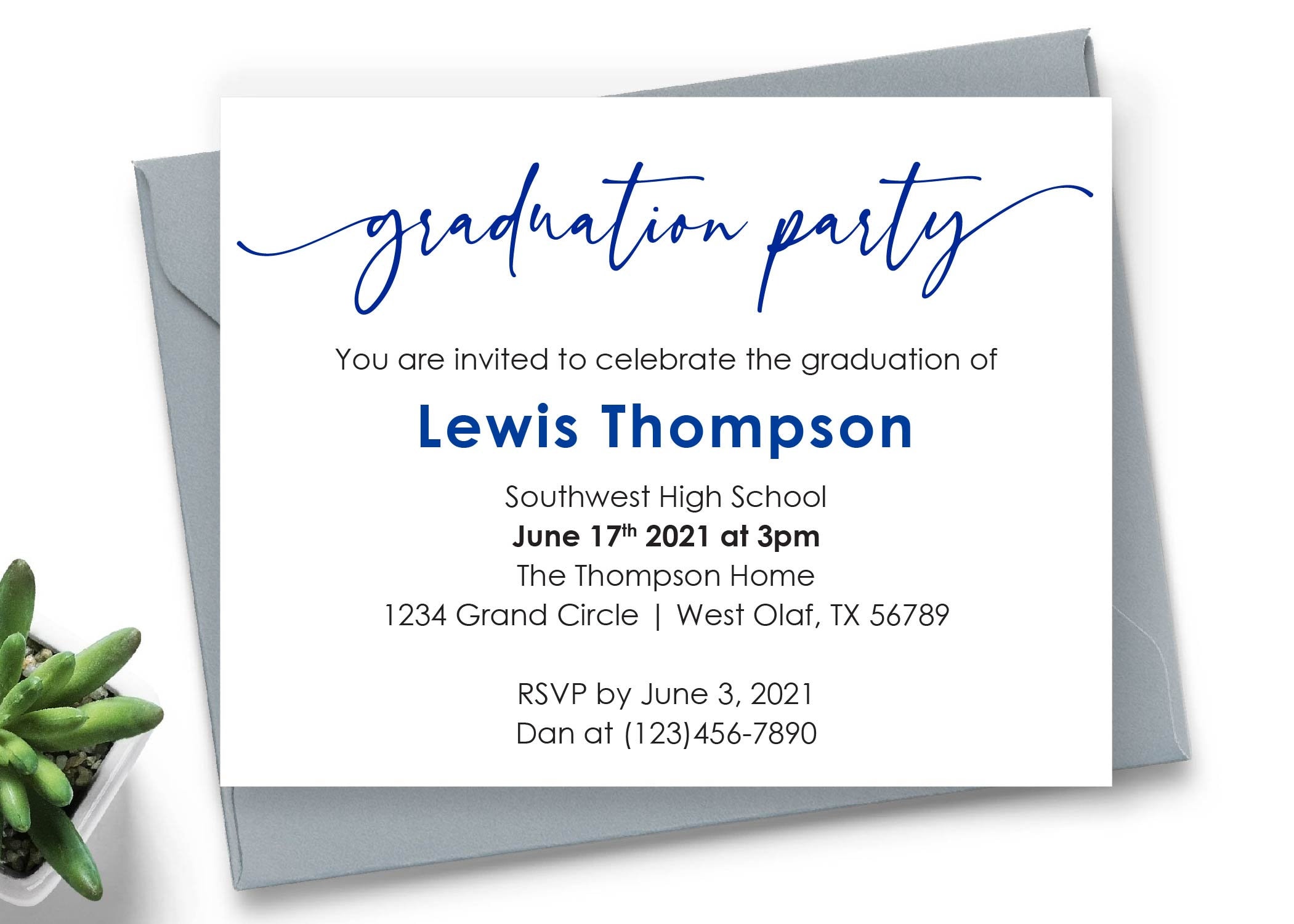 DIY Printable graduation invite Downloadable graduation | Etsy
