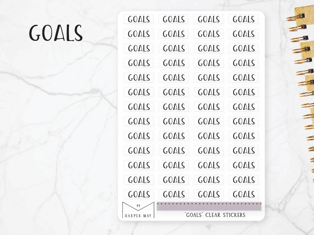 Goals Stickers Goals Planner Stickers, Text Stickers, Day Designer ...